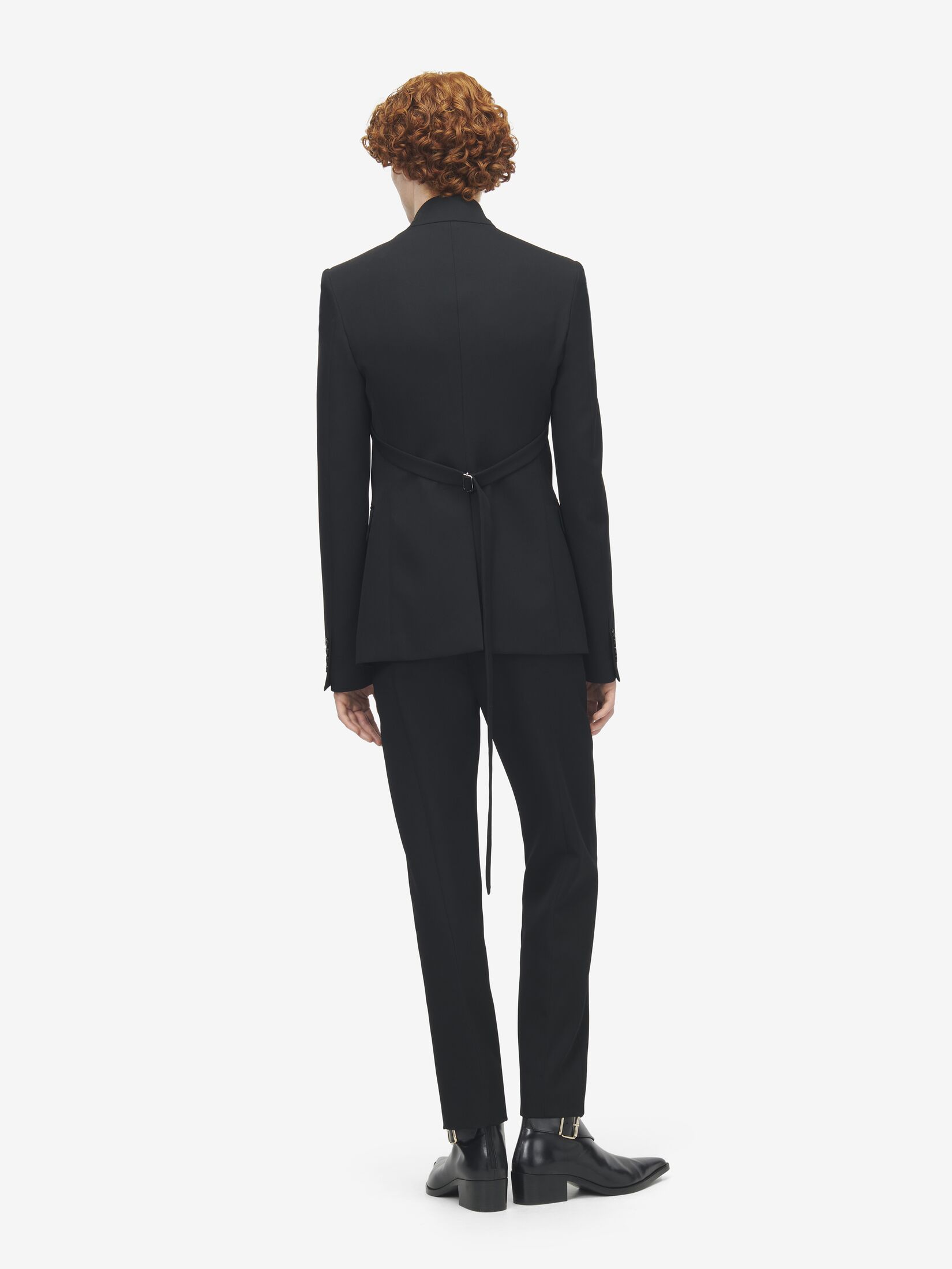 Men's Reverse Lapel Single-breasted Jacket in Black | Alexander McQueen US