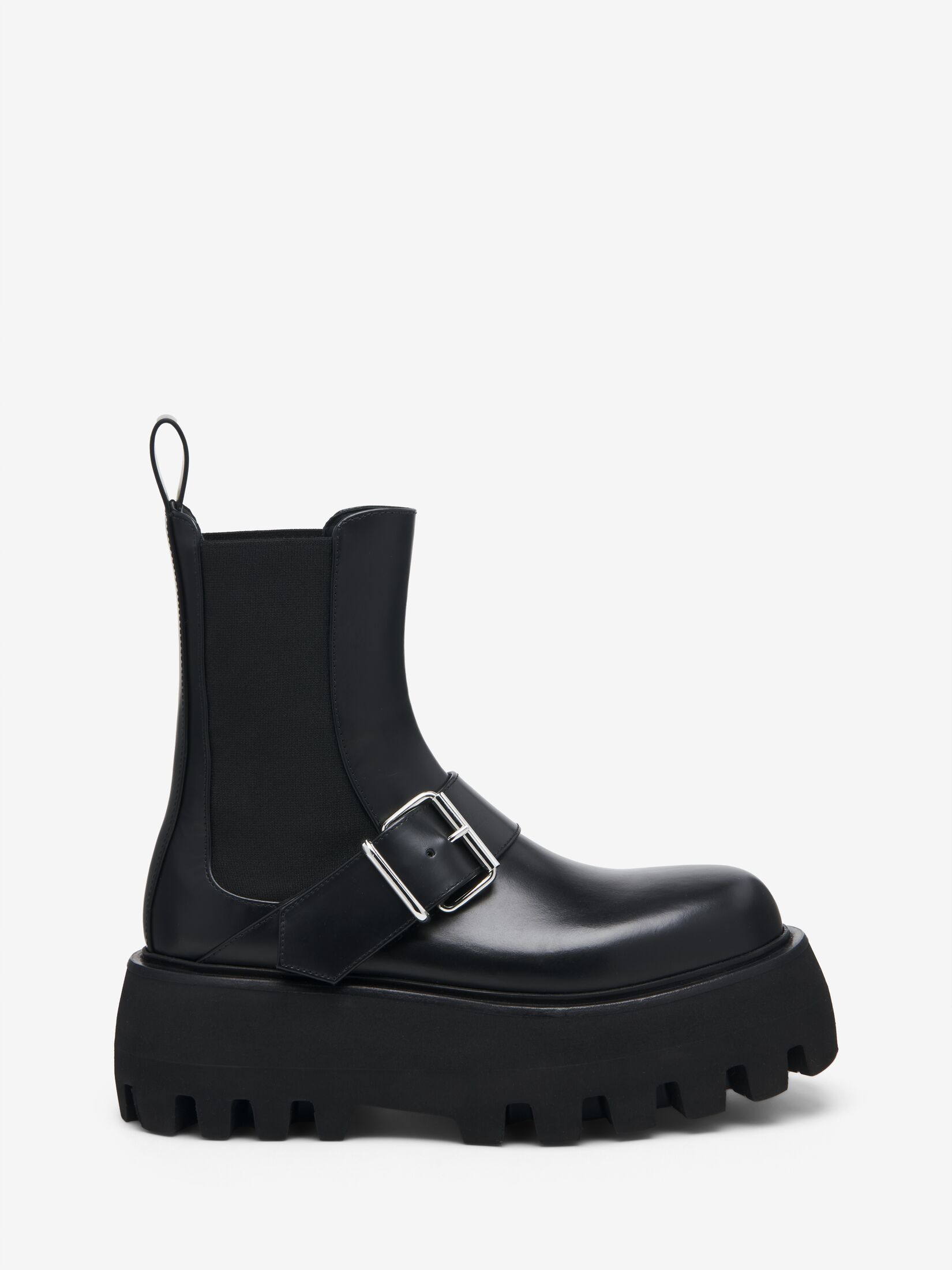 Women's Sofa Buckle Boot in Black | Alexander McQueen US