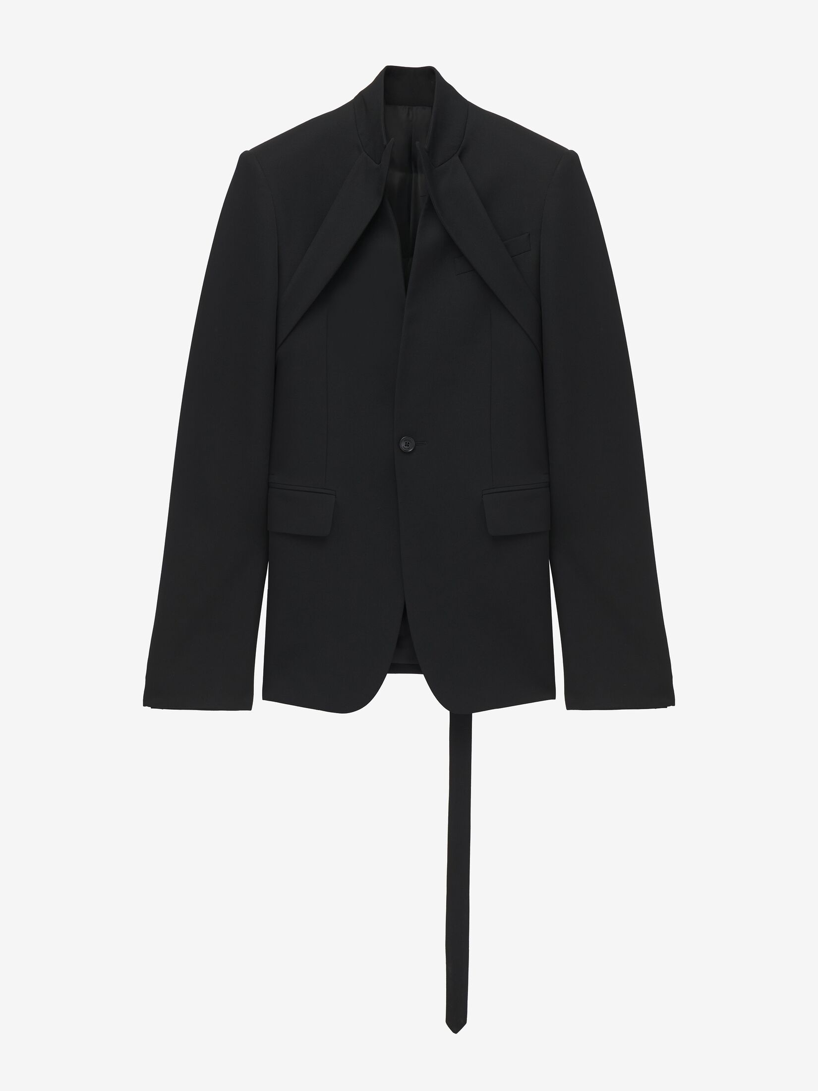 Men's Reverse Lapel Single-breasted Jacket in Black | Alexander McQueen US