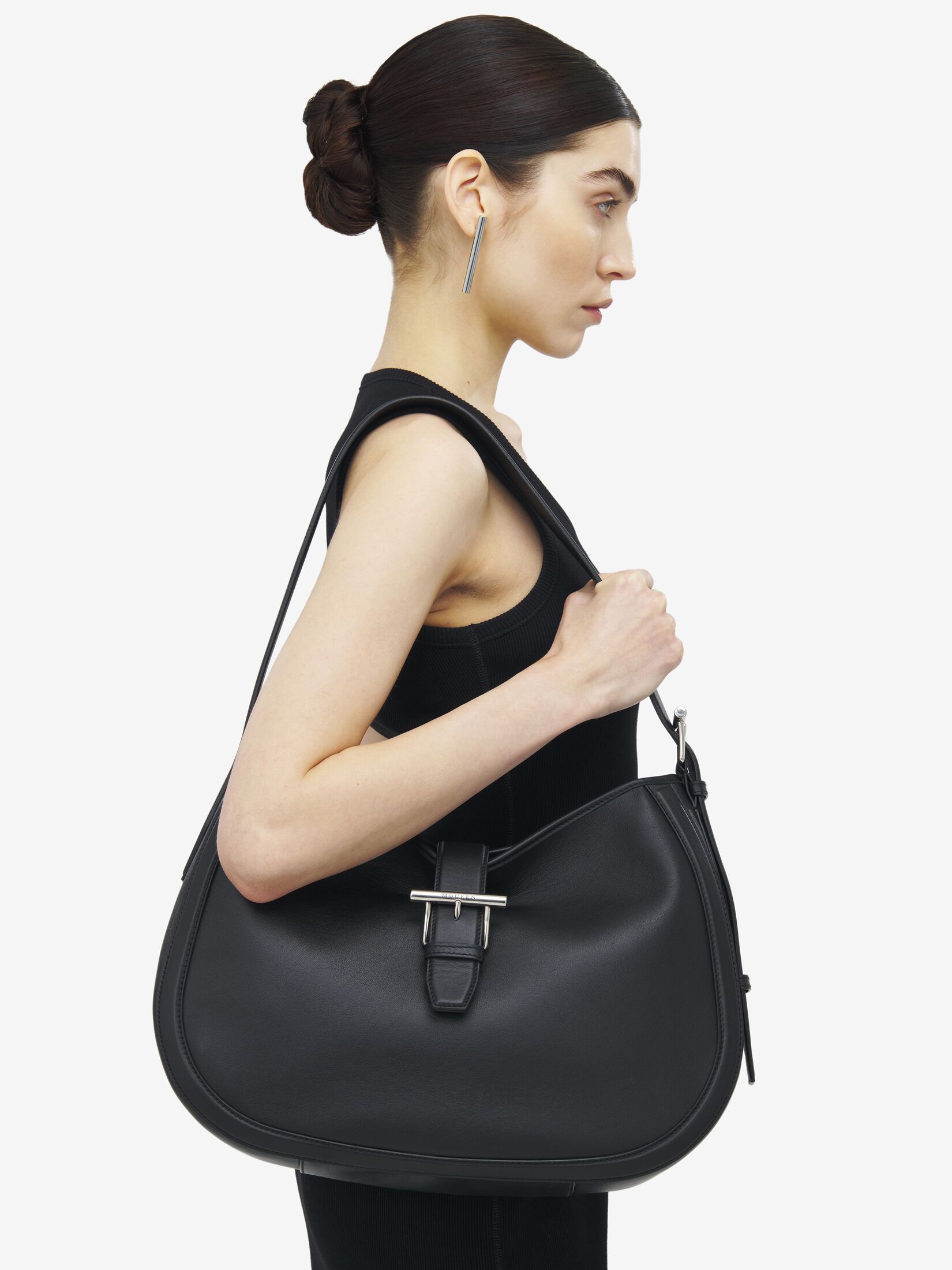 Women's T-Bar Shoulder Bag in Black | Alexander McQueen US