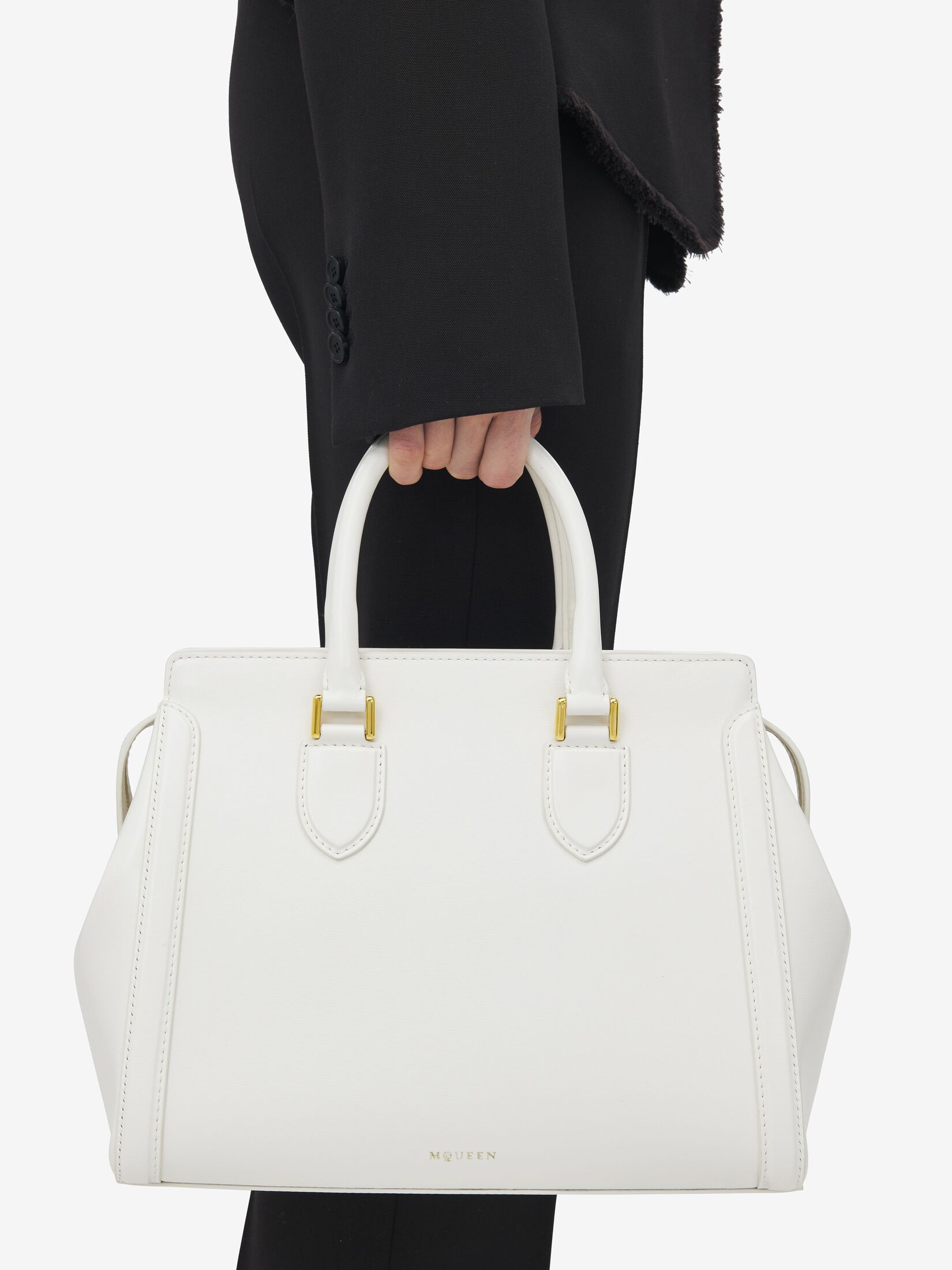 Women's Large Birdee Bag in Ivory | Alexander McQueen US