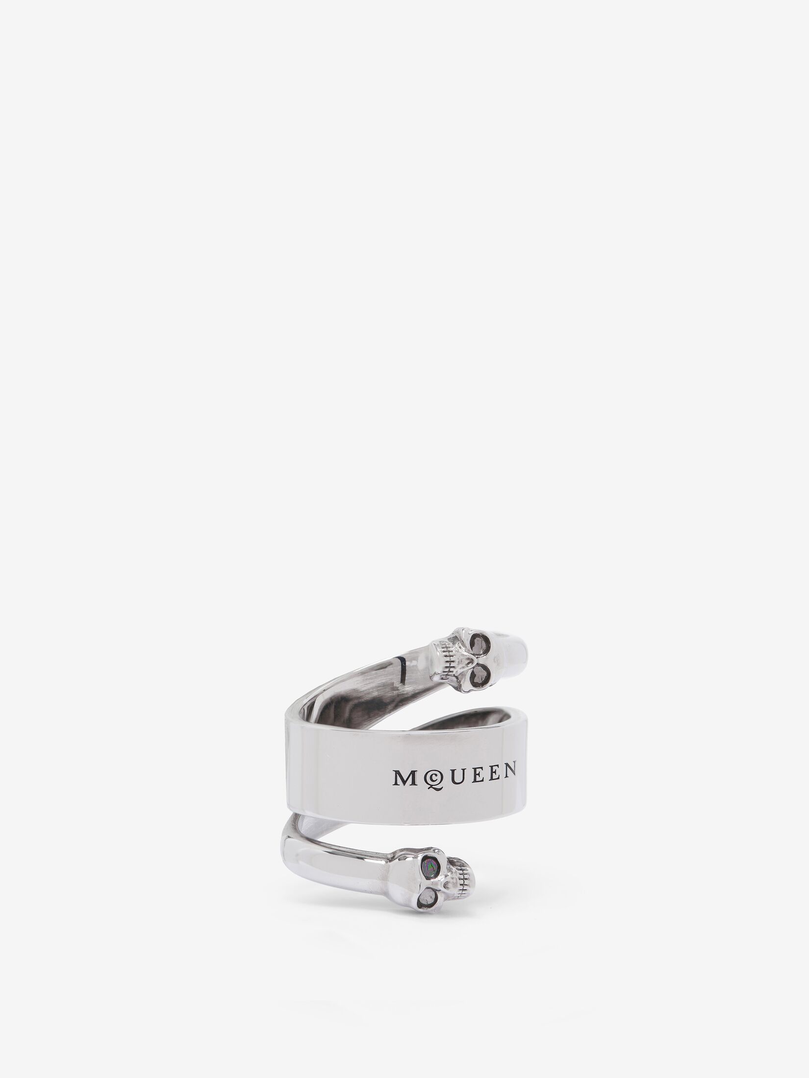 Men's Twin Skull Ring in Silver | Alexander McQueen US