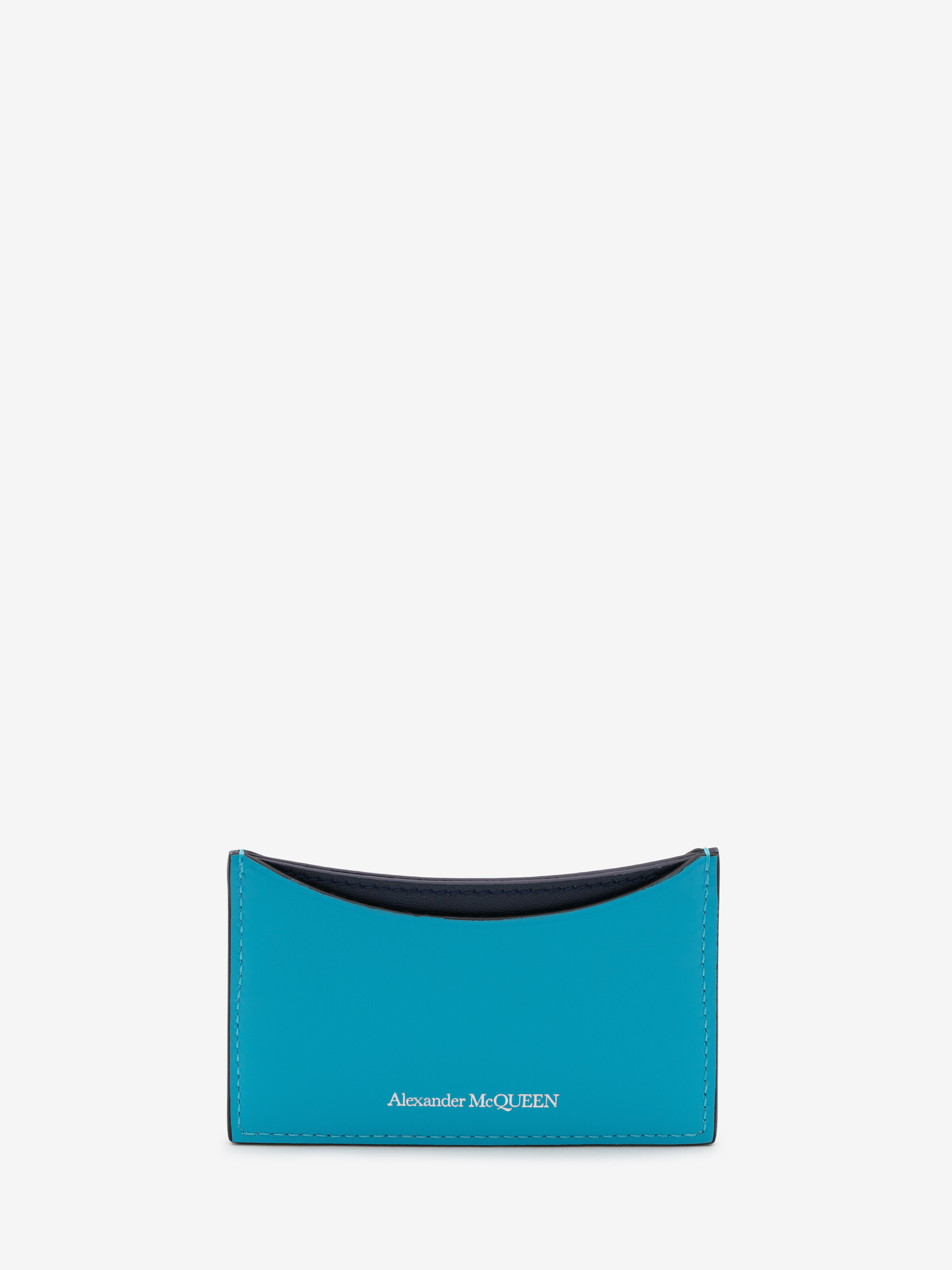 Alexander Mcqueen Curve Card Holder In Cerulean | ModeSens